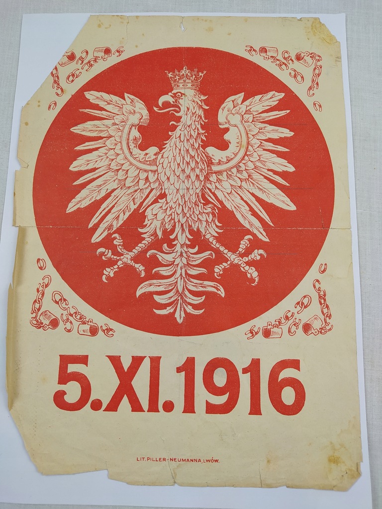 Plakat Akt 5 Listopada 1916 Orzeł - 13241349007 - oficjalne archiwum ...