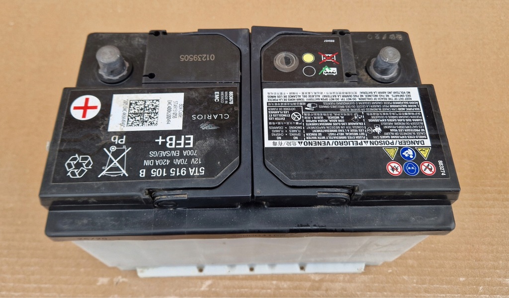 AKUMULATOR VW SKODA 5TA915105B 12V 70AH 420A 700A JAK NOWY ORYGINAŁ ...