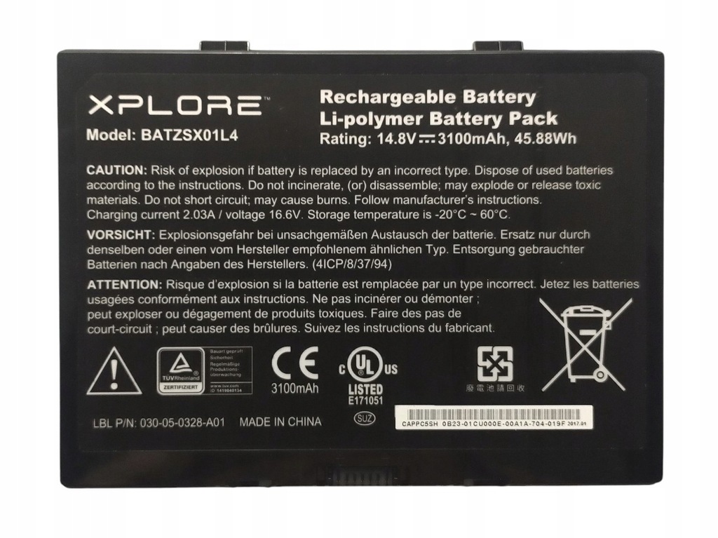 Oryginalna Bateria Akumulator ZEBRA XPLORE R12 BATZSX01L4 - 16506128383 ...
