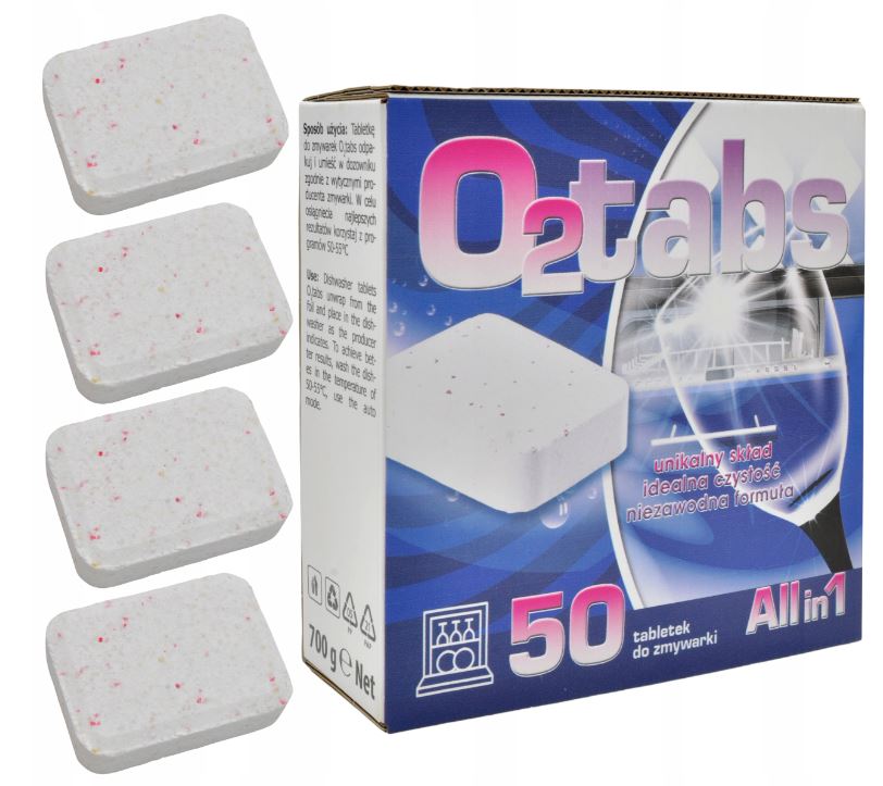 Tabletki do zmywarki naczyń O2 tabs All in 1 50szt - 13887835211 ...