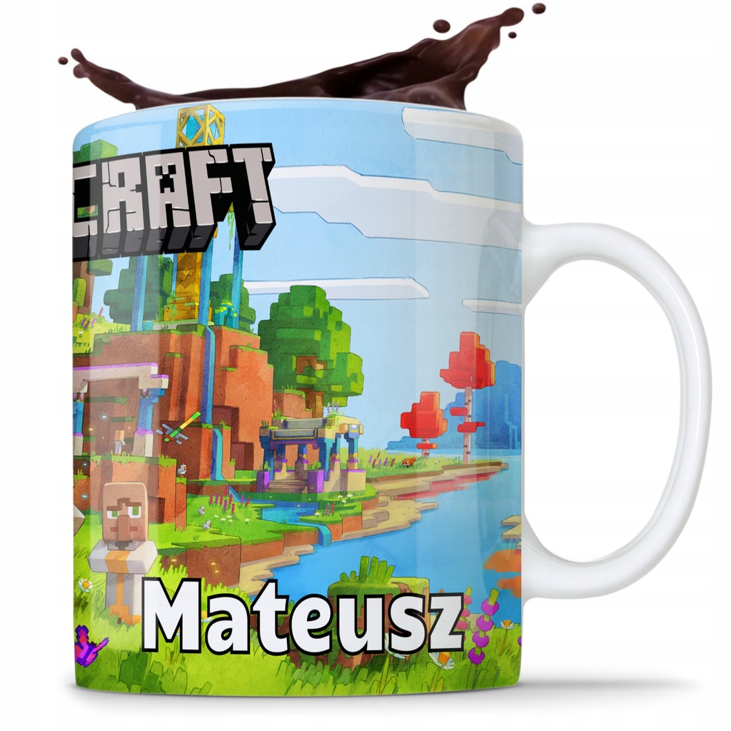 KUBEK MINECRAFT STEVE PREZENT + IMIĘ DZIECKA - 14815027937 - oficjalne ...