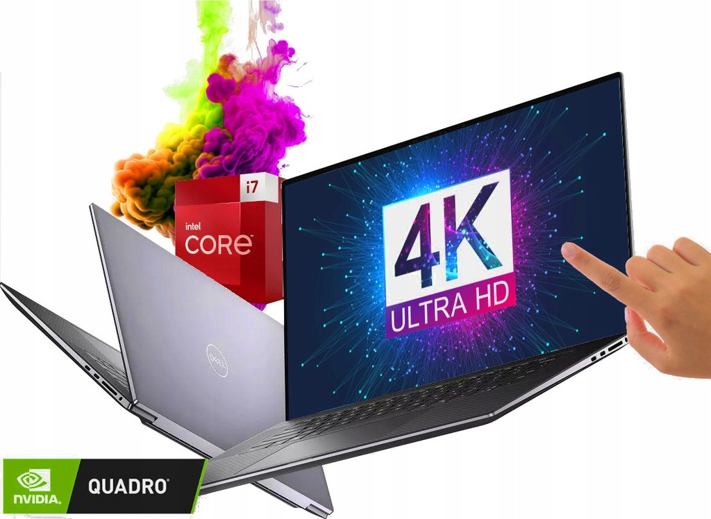 LAPTOP DELL PRECISION 5550 i7-10850H 16/512NVMe 4K! T1000 GDDR6 W11 ...