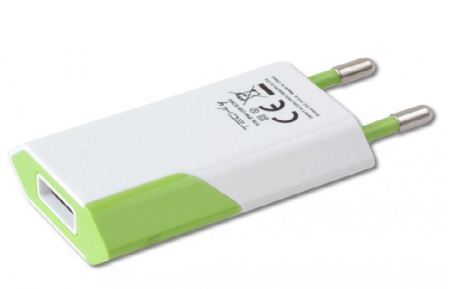 SIECIOWA ŁADOWARKA USB 230V - 5V 1A SLIM BIAŁO-ZIE - 7333970313 ...