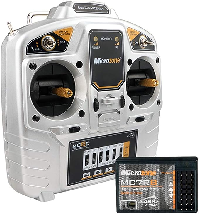 KONTROLER PILOT 6-KANAŁOWY NADAJNIK ODBIORNIK 2,4G MICROZONE MC6C ...