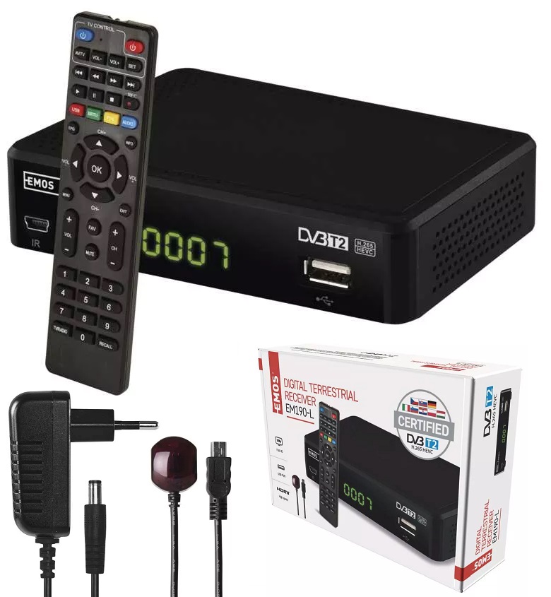 DEKODER TUNER TV NAZIEMNEJ DVB-T2 HEVC H.265 FHD - 12284768736 ...