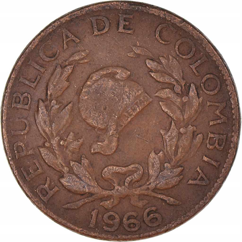 Moneta, Colombia, 5 Centavos, 1966, EF(40-45), Brą - 12823212519 ...