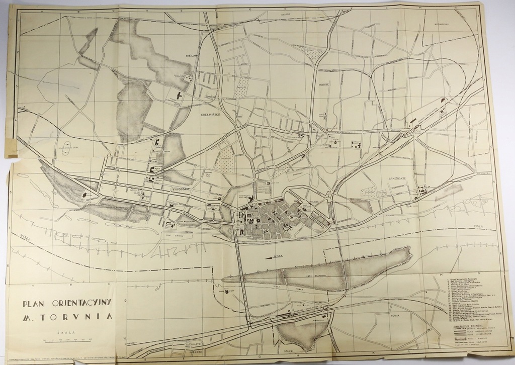 TORUŃ Duży Plan miasta Torunia Mapa 1935 rok - 10189251819 - oficjalne ...