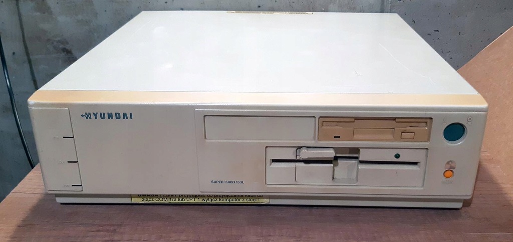 Stary PC HYUNDAI model SUPER-386D/33L rocznik 92 - 13125166312 ...