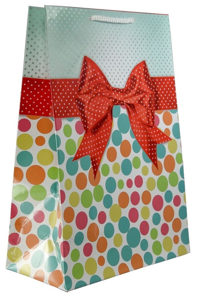 Torebki ozdobne na prezent 16x7x24cm/10szt MIX - 9803216255 - oficjalne archiwum Allegro