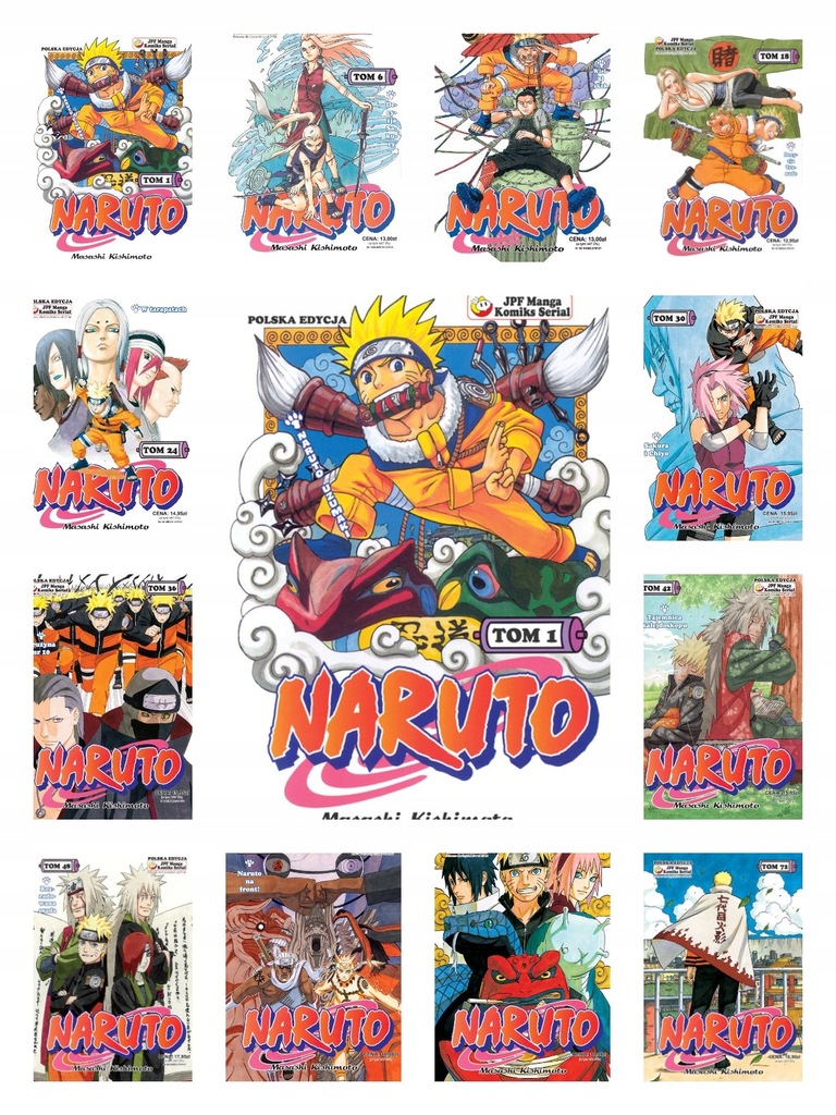 NARUTO #1-72 - KOMPLET - MANGA - NOWY - 14399364122 - oficjalne archiwum Allegro