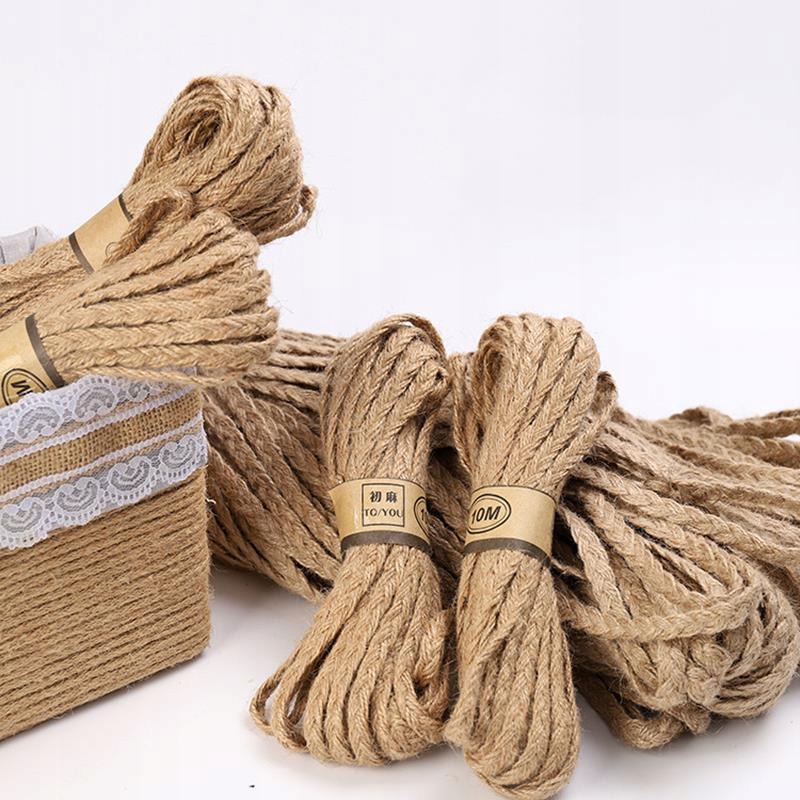 10m naturalna juta lina skręcona konopna lina - 12566430804 - oficjalne ...