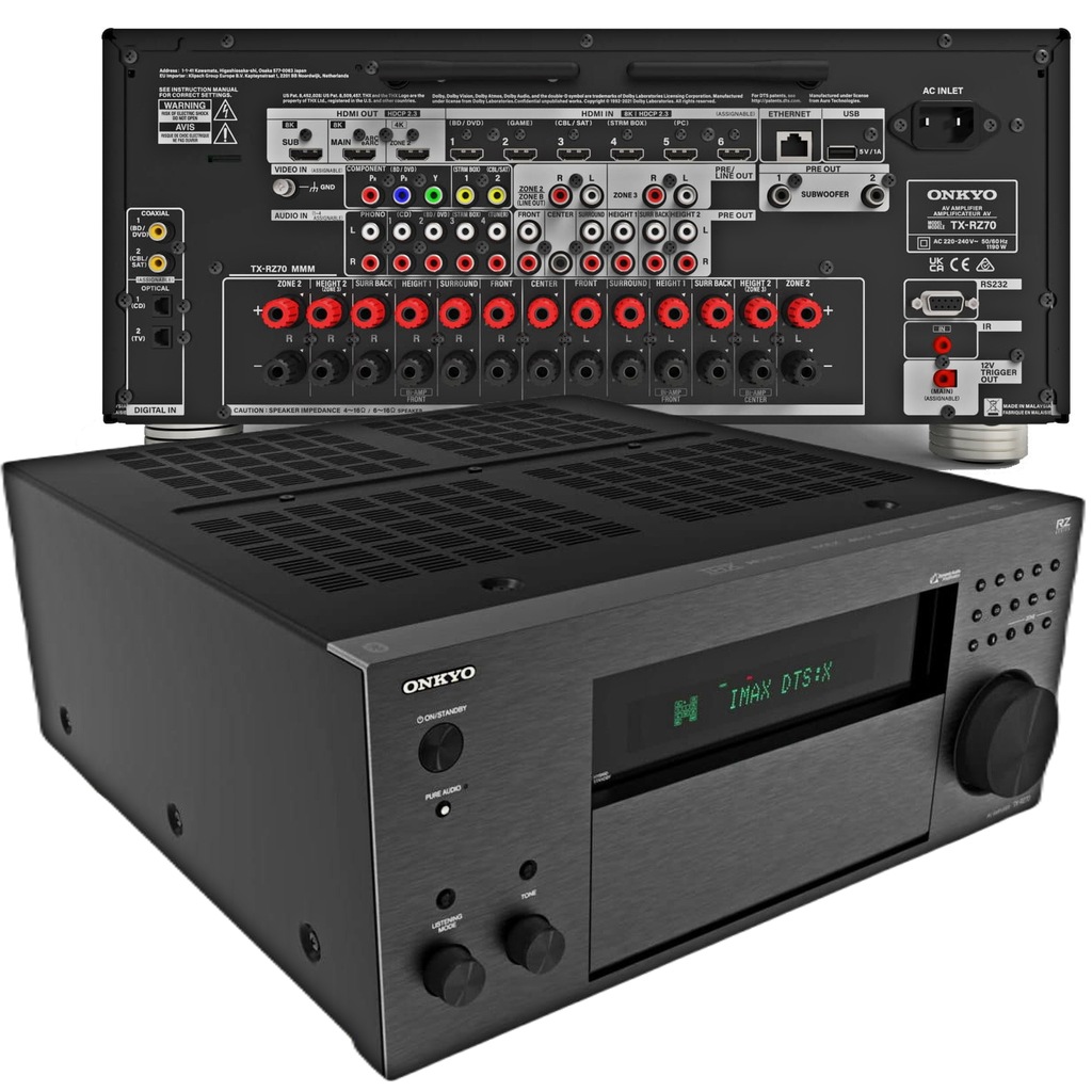 ONKYO TX-RZ70 BLACK AMPLITUNER KINA DOMOWEGO WZMACNIACZ 11.2 DIRAC 210 WATT - 15187677981 ...