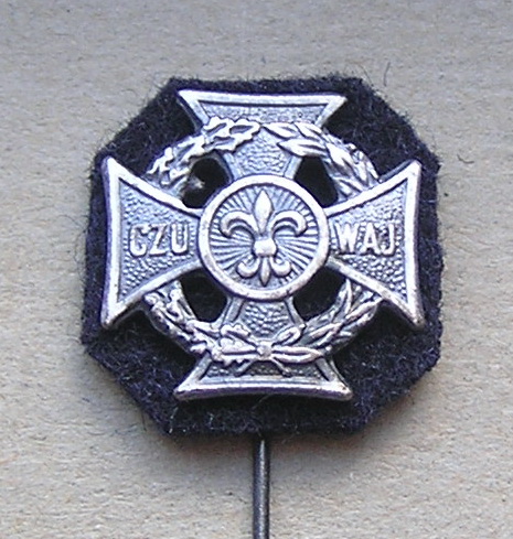 Odznaka ZHP Krzyż Harcerski z podkładką przewodnika - 15419779838 ...