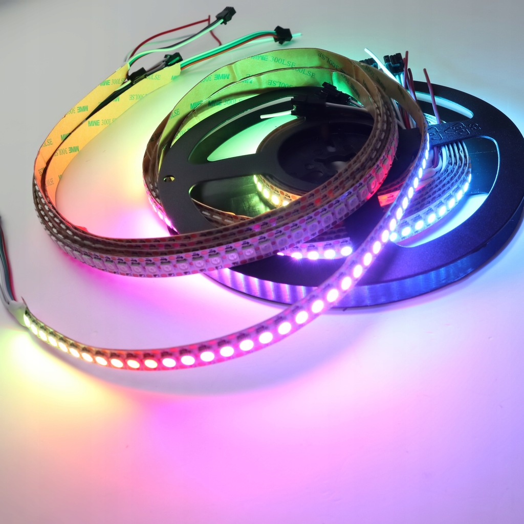 Taśma LED Adresowalna Ws2812b 144led/m ARGB [1m] - 10864635438 - oficjalne archiwum Allegro