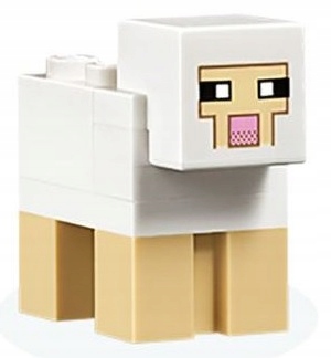 LEGO Figurka Zwierze Biała Owca Owieczka Minecraft - 9885456925 ...