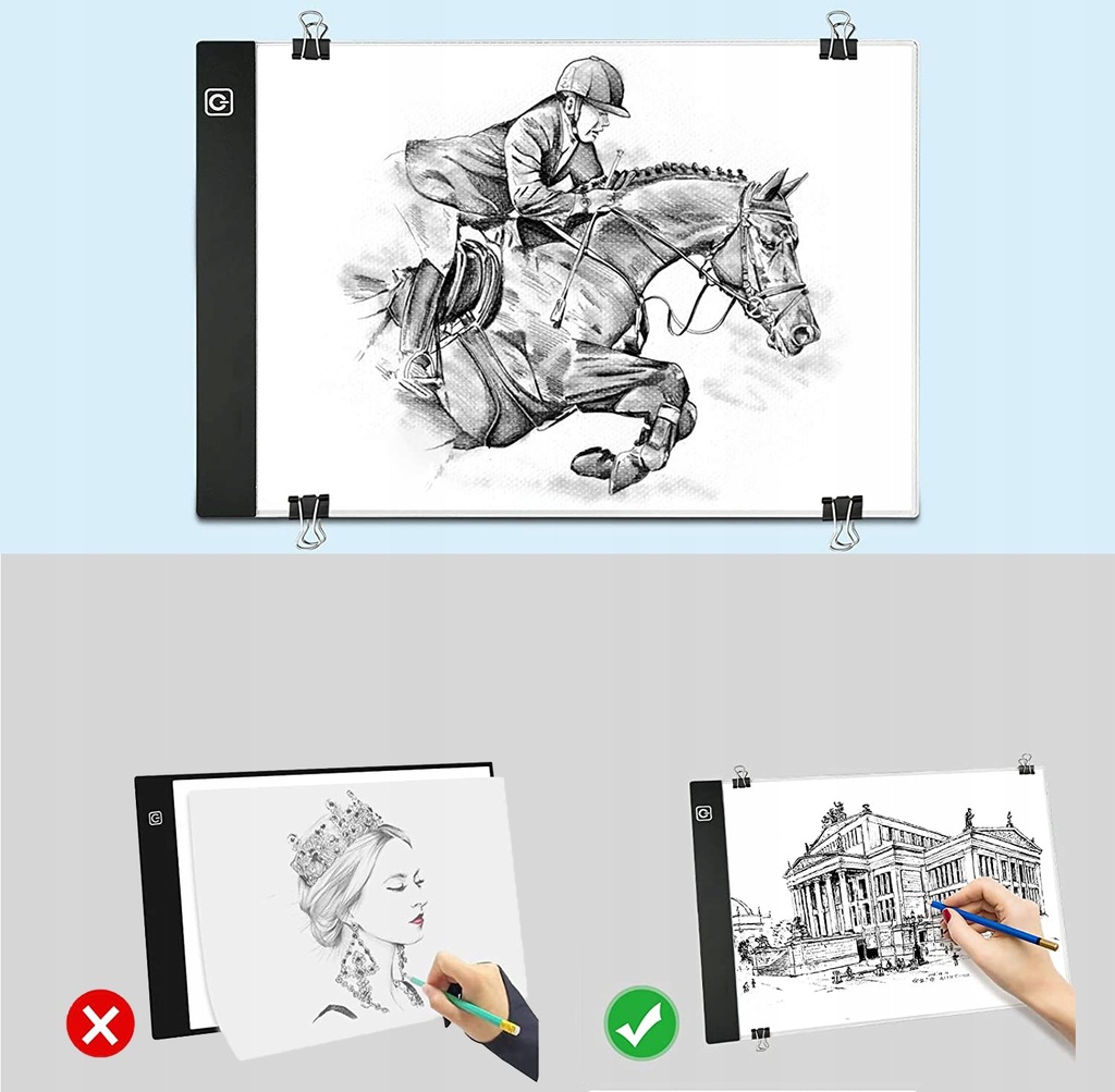 TABLET GRAFICZNY DESKA KREŚLARSKA DO RYSOWANIA LED - 13160848424 ...