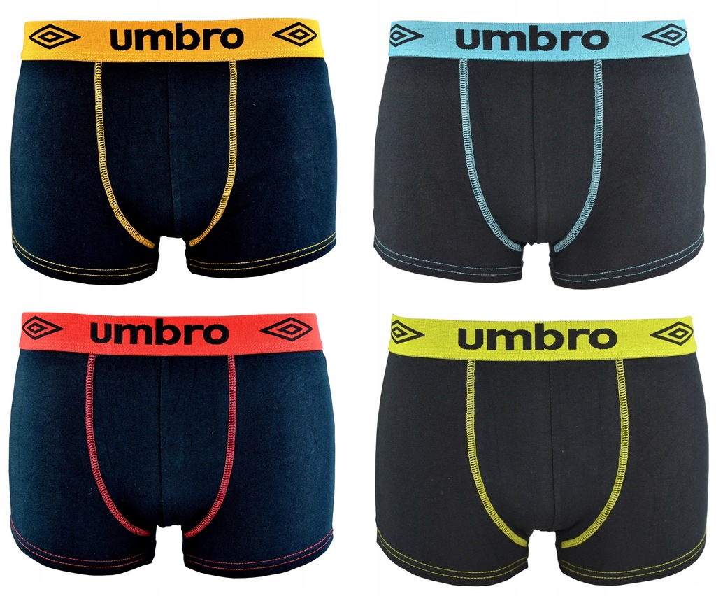 UMBRO Czarne bokserki męskie 4-pak rozm. XXL - 12131975971 - oficjalne archiwum Allegro