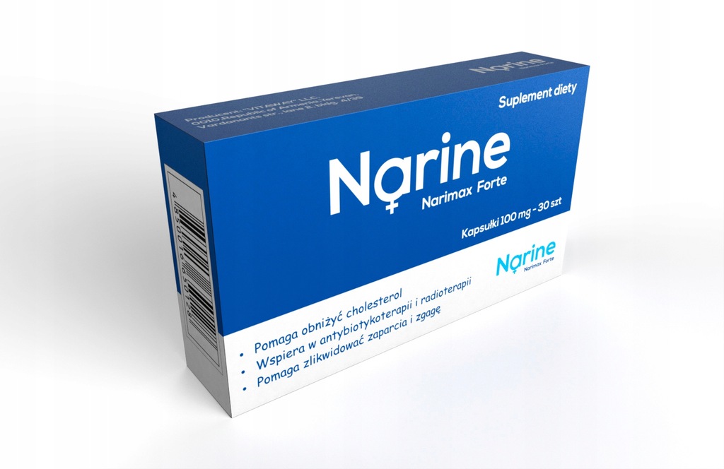 NARINE NARIMAX FORTE 100 MG 30 kapsułki PROBIOTYK - 7658999692 ...