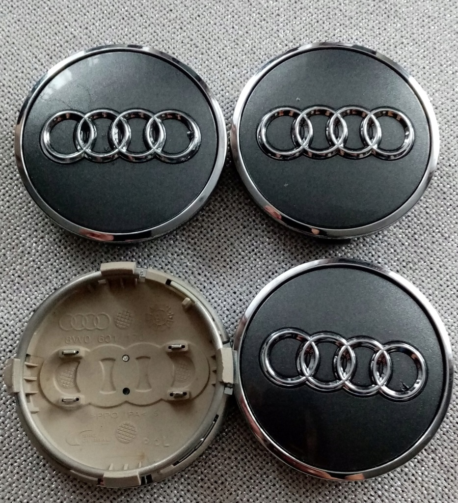 Oryginał dekielki dekle Audi 60mm A3 A4 A5 A6 Q5 - 11860810157 ...