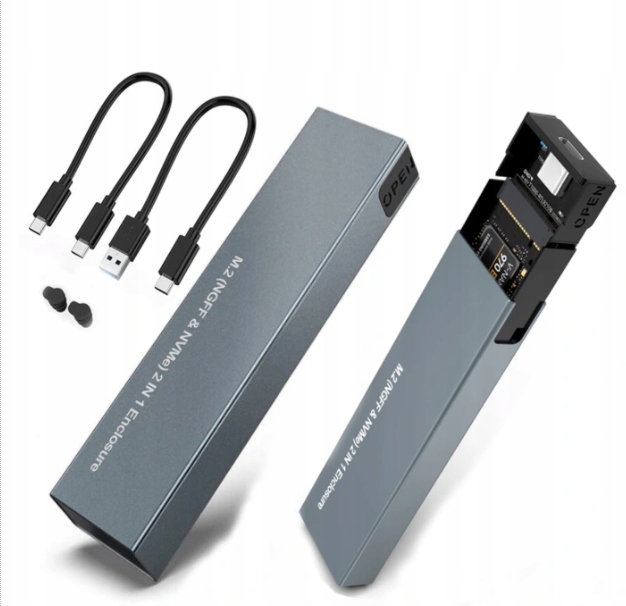 Adapter dysku SSD m.2 Obudowa NVME SATA M2 USB-C - 11553236163 ... Adapter dysku SSD m.2 Obudowa NVME SATA M2 USB-C - 11553236163 ...