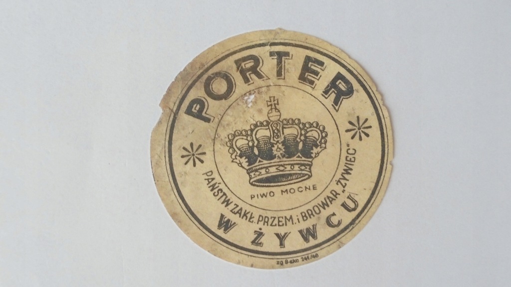 Stara etykieta browar Żywiec porter - 13326147766 - oficjalne archiwum Allegro