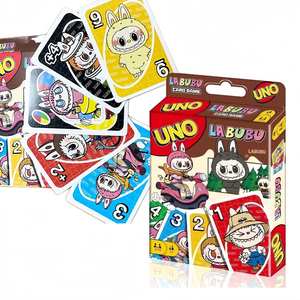 LABUBU GRA UNO TOWARZYSKA KARCIANA RODZINNA TOWARZYSKA 2-10 GRACZY UNO ...