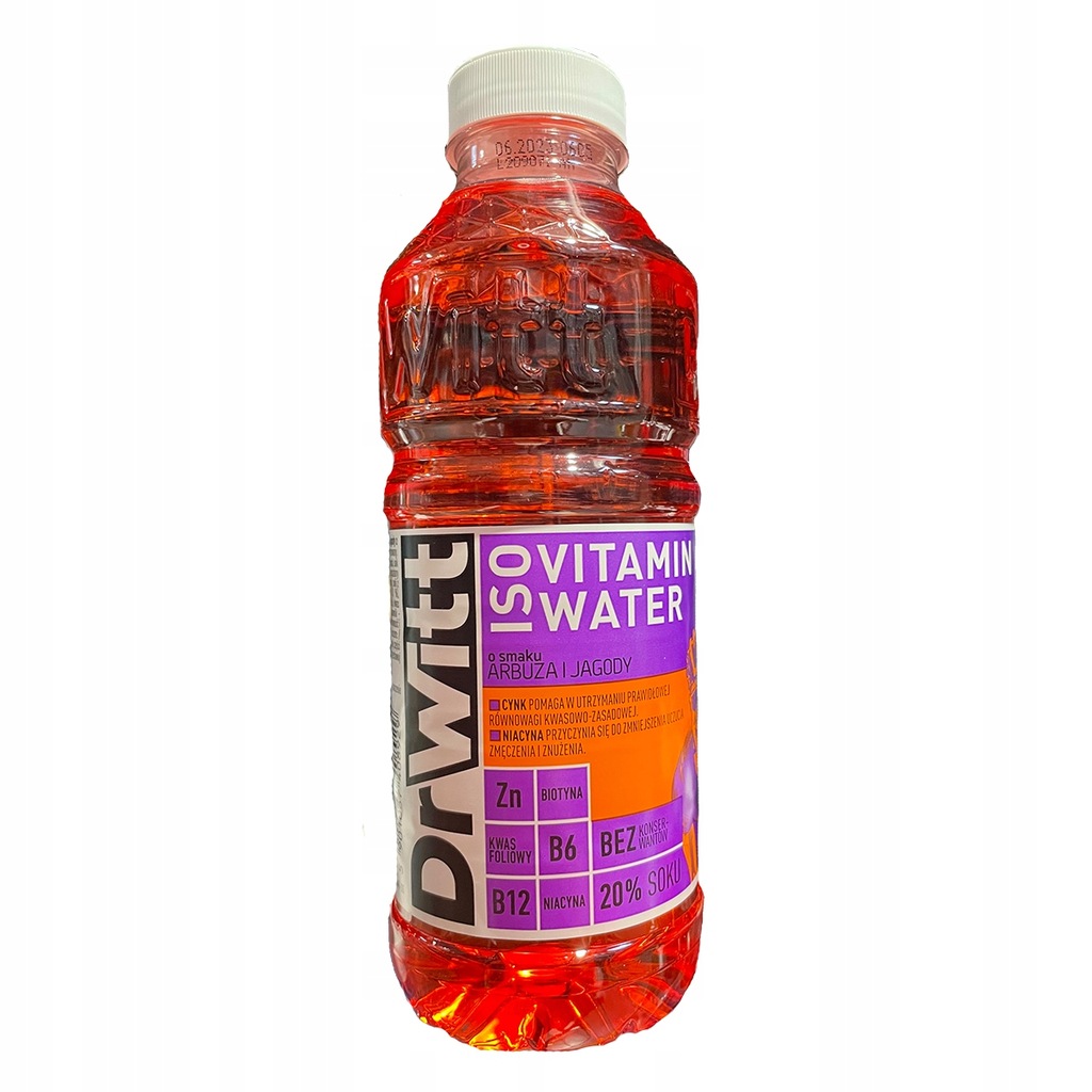 DrWitt Iso Vitamin Water Napój arbuz jagoda 550 ml - 12656381366 - oficjalne archiwum Allegro