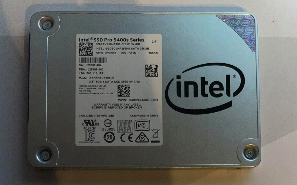 Dysk SSD 256GB Intel SSDSC2KF256H6 7mm MLC - 11885963088 - oficjalne ...