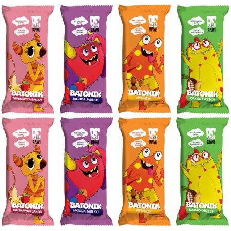 Be Raw Kids Baton owocowy MIX Zestaw 8 x 25 g - 11345617217 - oficjalne ...