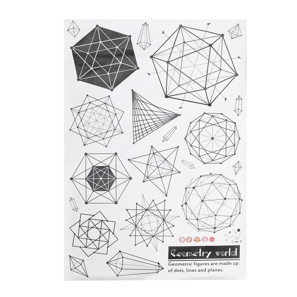 Prosty wzór Naklejka ścienna Rysunek geometryczny - 9916548804 ...