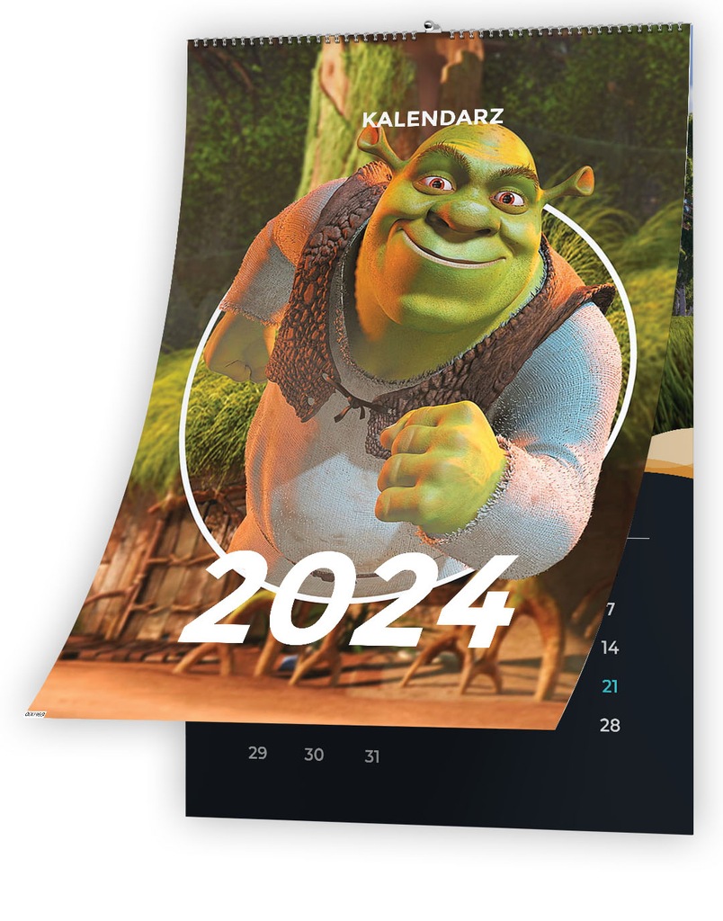 KALENDARZ ŚCIENNY 2024 SHREK A4 13 STRON - 14278118845 - oficjalne ...