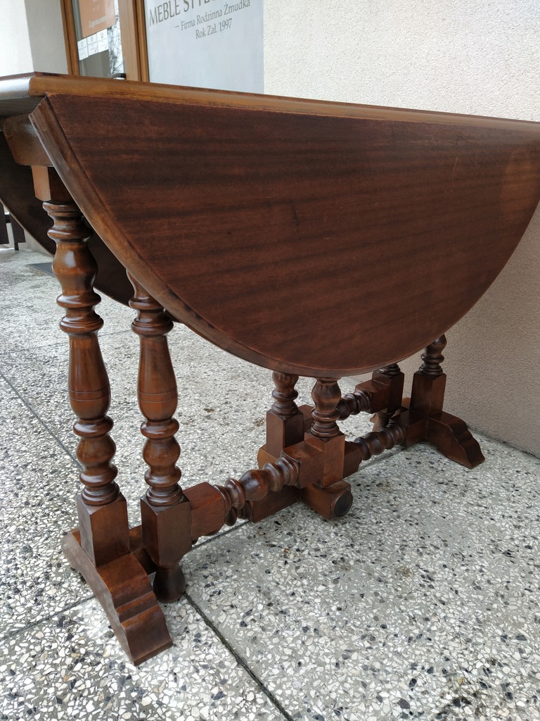 Купить Стол GATE-LEG круглый дубовый. Красивая прокатка: отзывы, фото и характеристики на Aredi ...