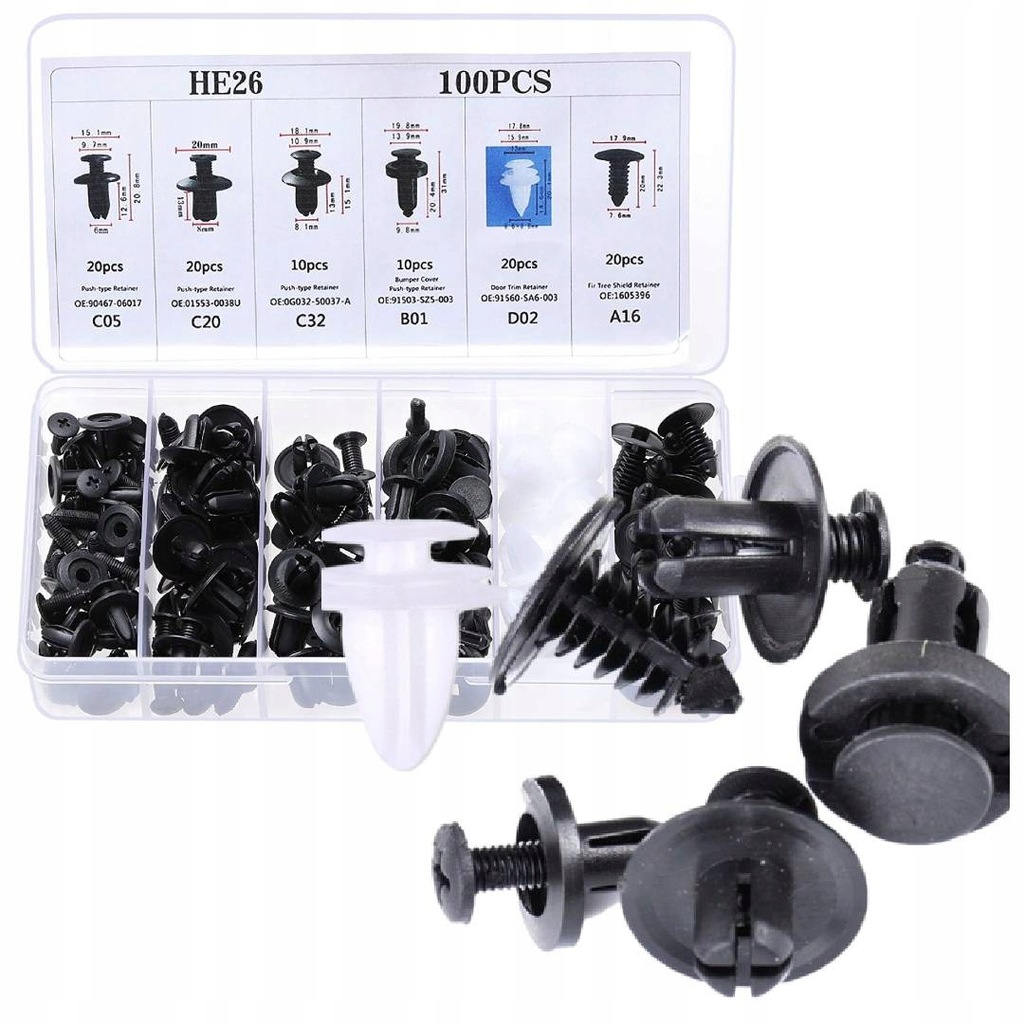 SPINKI KOŁKI KLIPSY SAMOCHODOWE DO AUTA TAPICERKI - 13184375426 ...