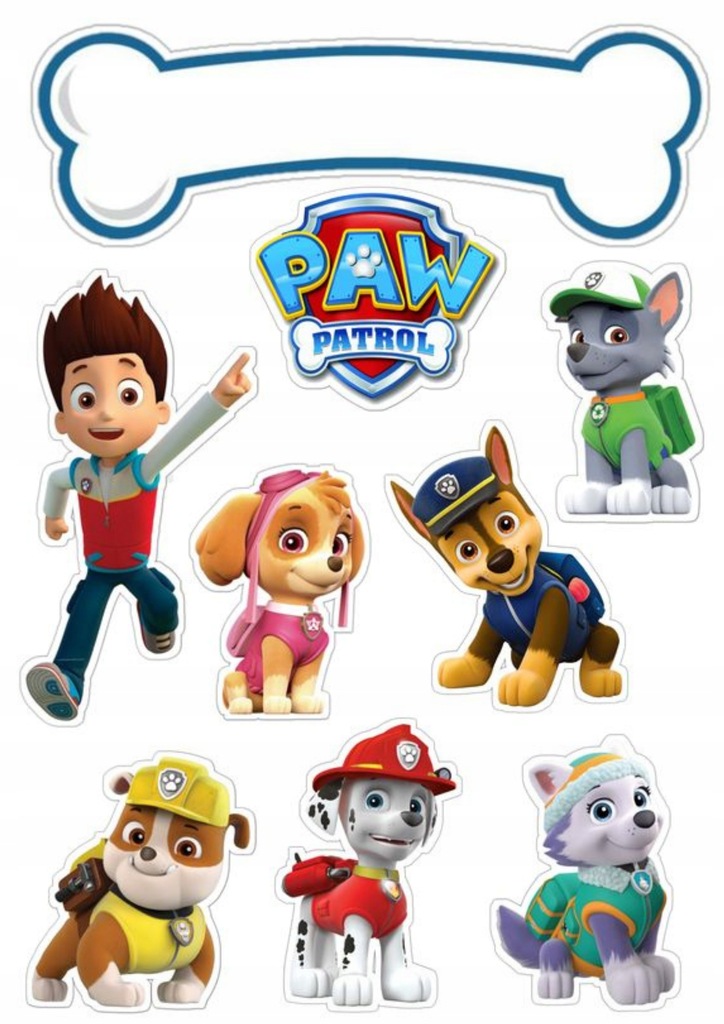 Wydruk cukrowy na tort Psi Patrol + imię - 12911402861 - oficjalne ...