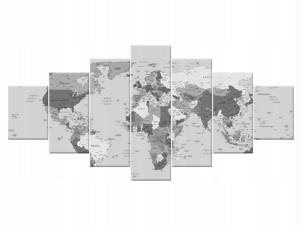 Fotoobraz Mapa World map 210x100 kontynenty - 9109979761 - oficjalne ...
