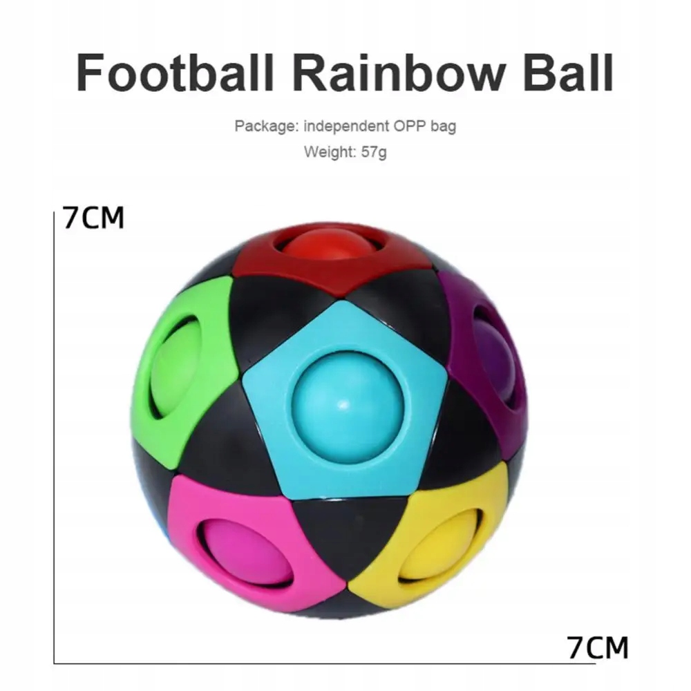 Zabawki typu Fidget Rainbow Ball dekompresja antystresowa zabawka 3D ...