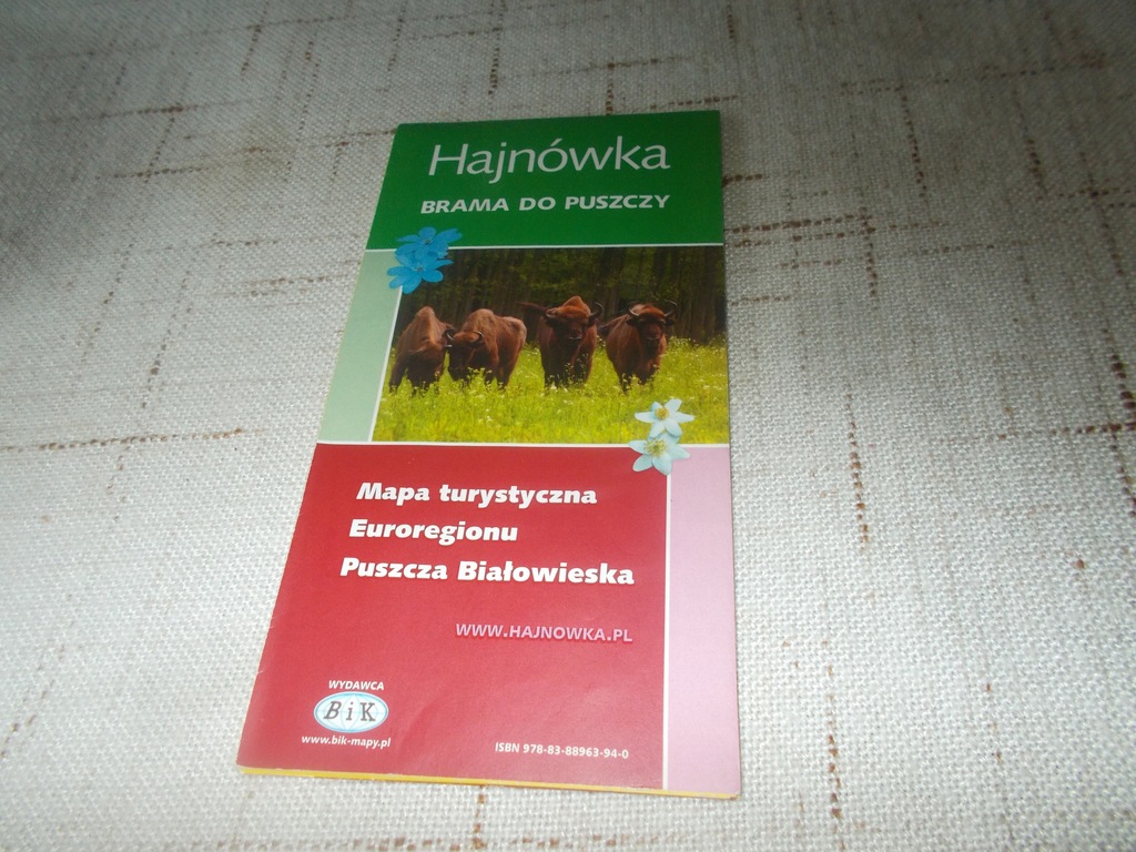 Hajnówka plan miasta i mapa puszczy Białowieskiej - 12180444877 ...