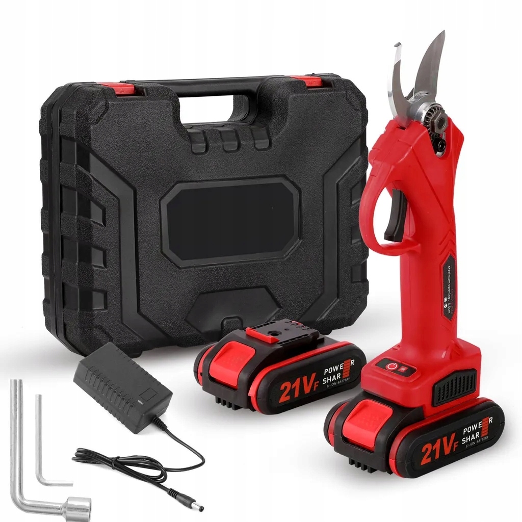 SEKATOR ELEKTRYCZNY AKUMULATOROWY DO GAŁĘZI DRZEW OGRODU NOŻYCE 21V 2AKU - 17015646963 ...