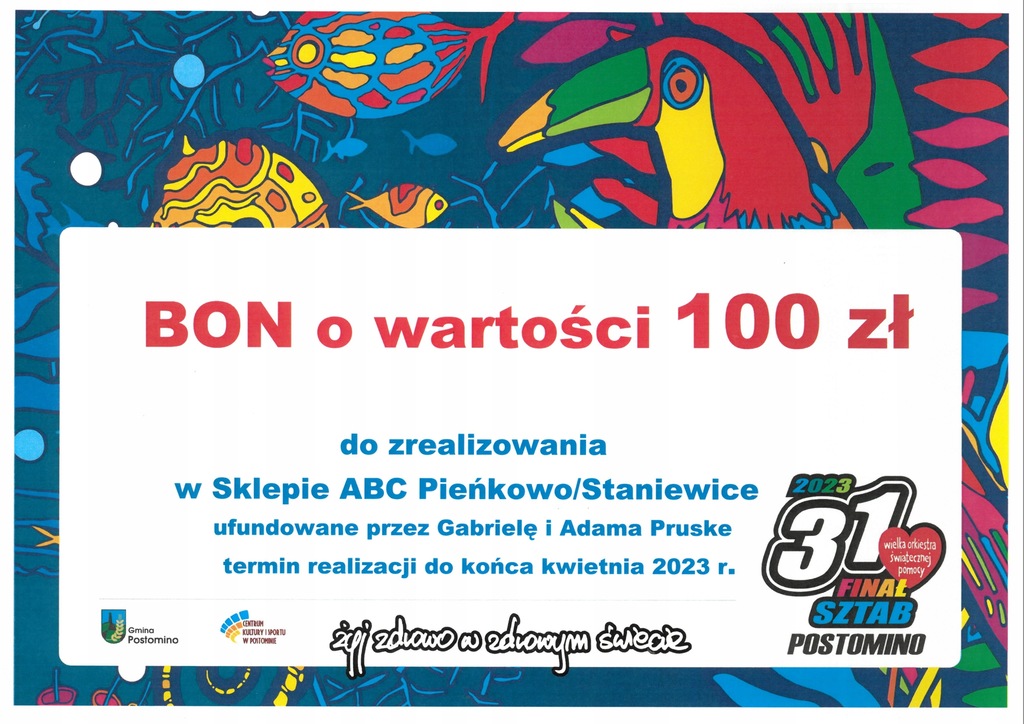 Bon do Sklepu ABC Pieńkowo o wartości 100 zł - 13179008536 - oficjalne ...