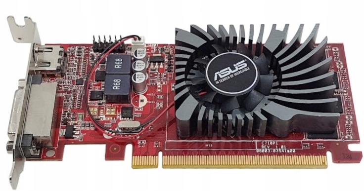 KARTA GRAFICZNA ASUS RADEON R7 240 2GB HDMI DVI Low Profile KRÓTKI ...