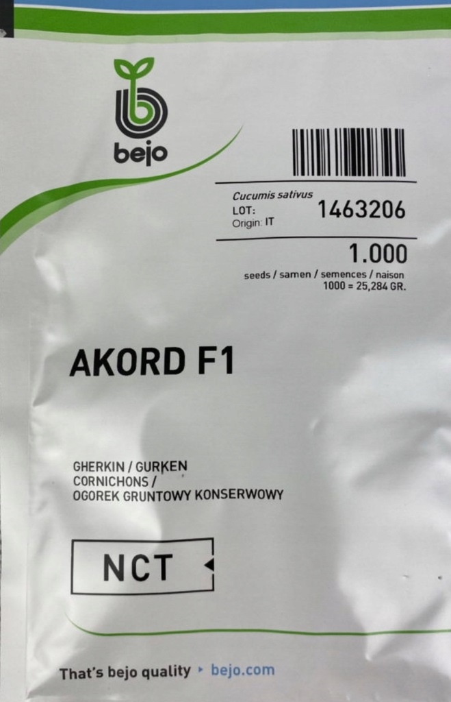 OGÓREK AKORD F1 1000N BEJO ZADEN - 11679439039 - oficjalne archiwum Allegro
