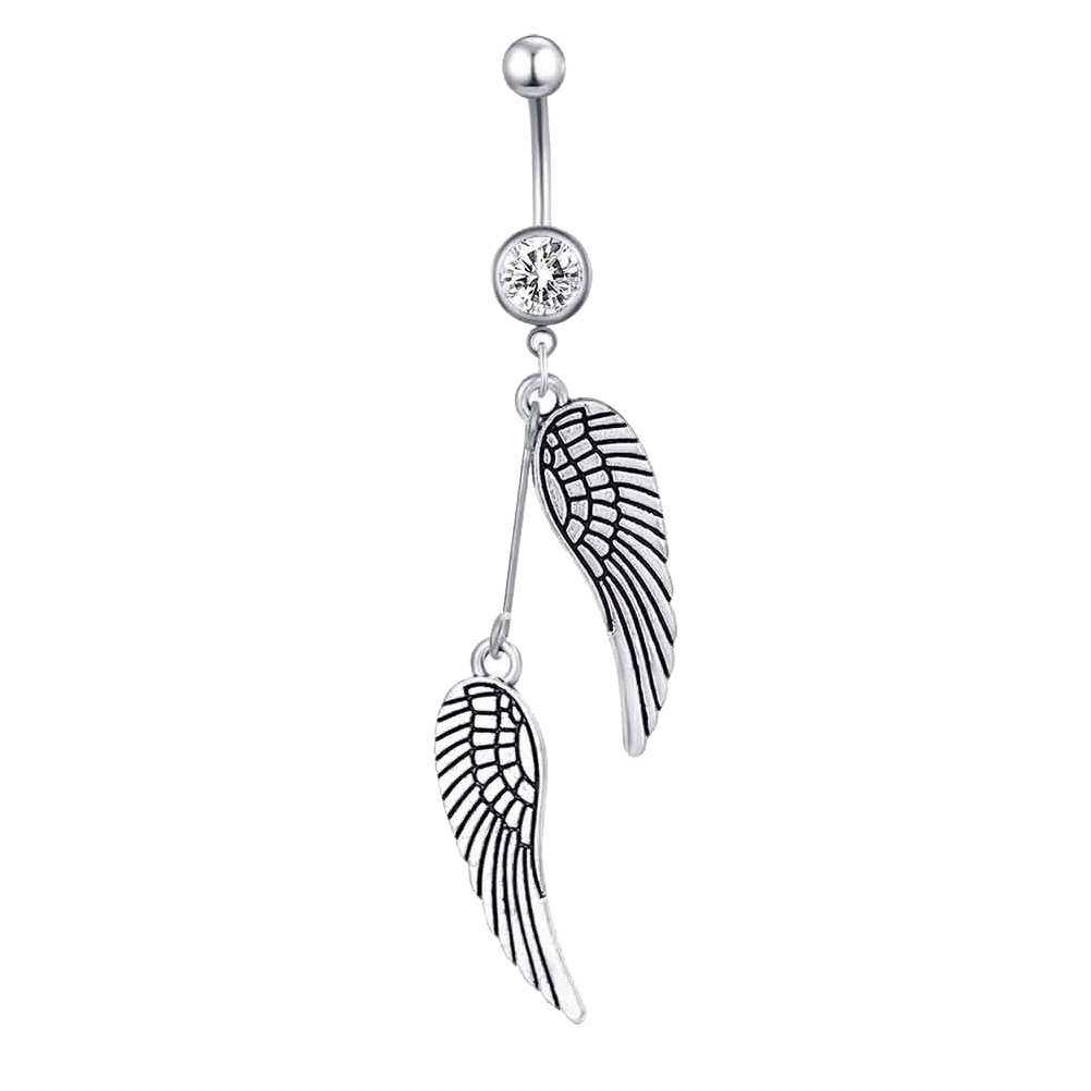 ANGEL WING NAVEL NAIL BELLY RING HANGING - 13273566274 - oficjalne ...