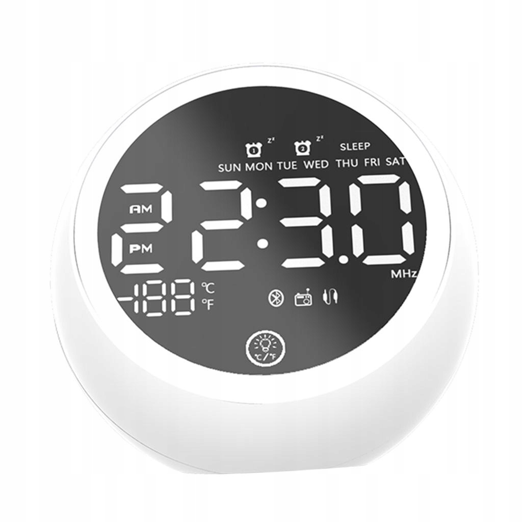 Radio Dock station speaker Bluetooth 5.0 Multifunctional Clock with White - 14421393530 ...