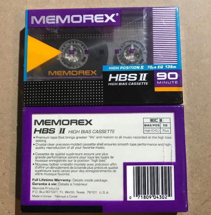 Memorex HBS High Bias II 90 1989r. NOWA 1szt - 9919687030 - oficjalne archiwum Allegro