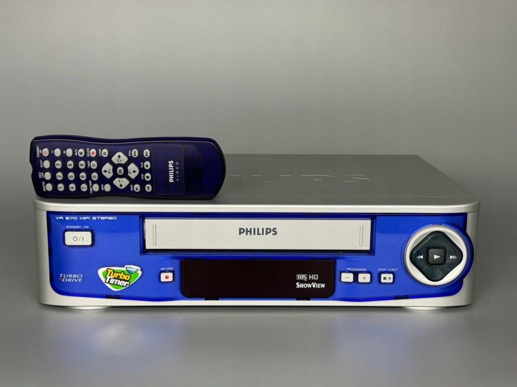 Magnetowid VHS Philips VR 670 Turbo Drive + pilot - 15340476317 ...