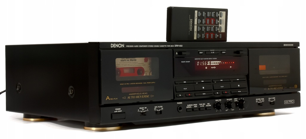 DENON DRW-850 TOP MAGNETOFON DWUKASETOWY PILOT - 13454813632 ...