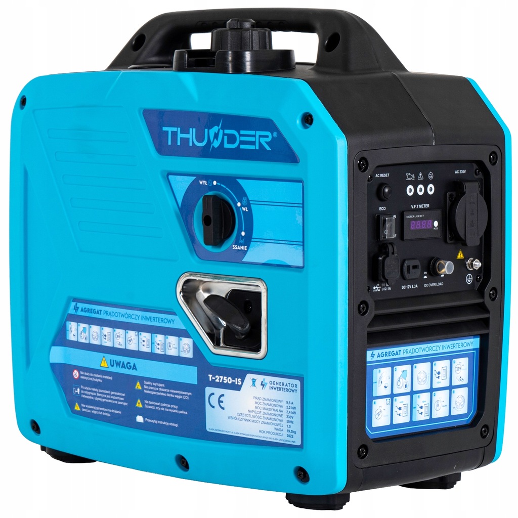 GENERATOR PRĄDU INWERTOROWY 2400W 2,94kW AGREGAT - 12853475588 - oficjalne archiwum Allegro