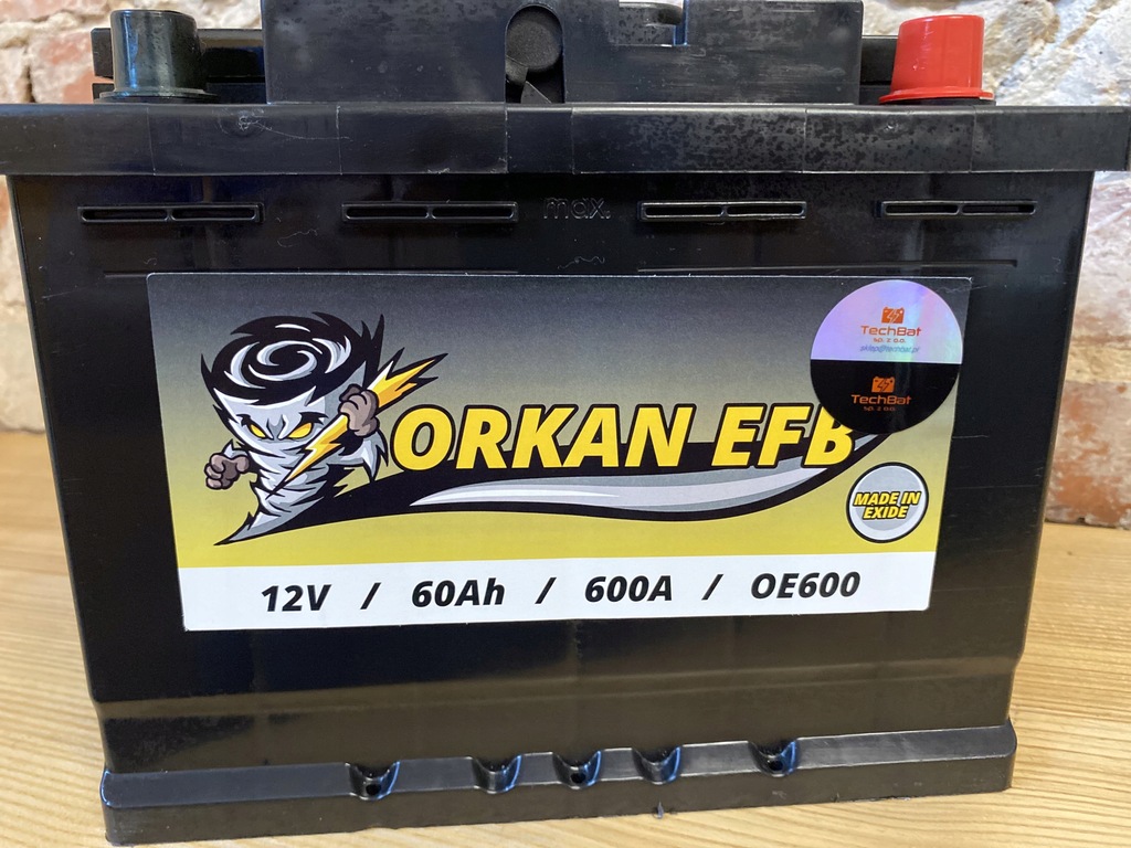 Akumulator Orkan EFB 12V 60Ah 600A Start-Stop Exide - 14576530216 - oficjalne archiwum Allegro