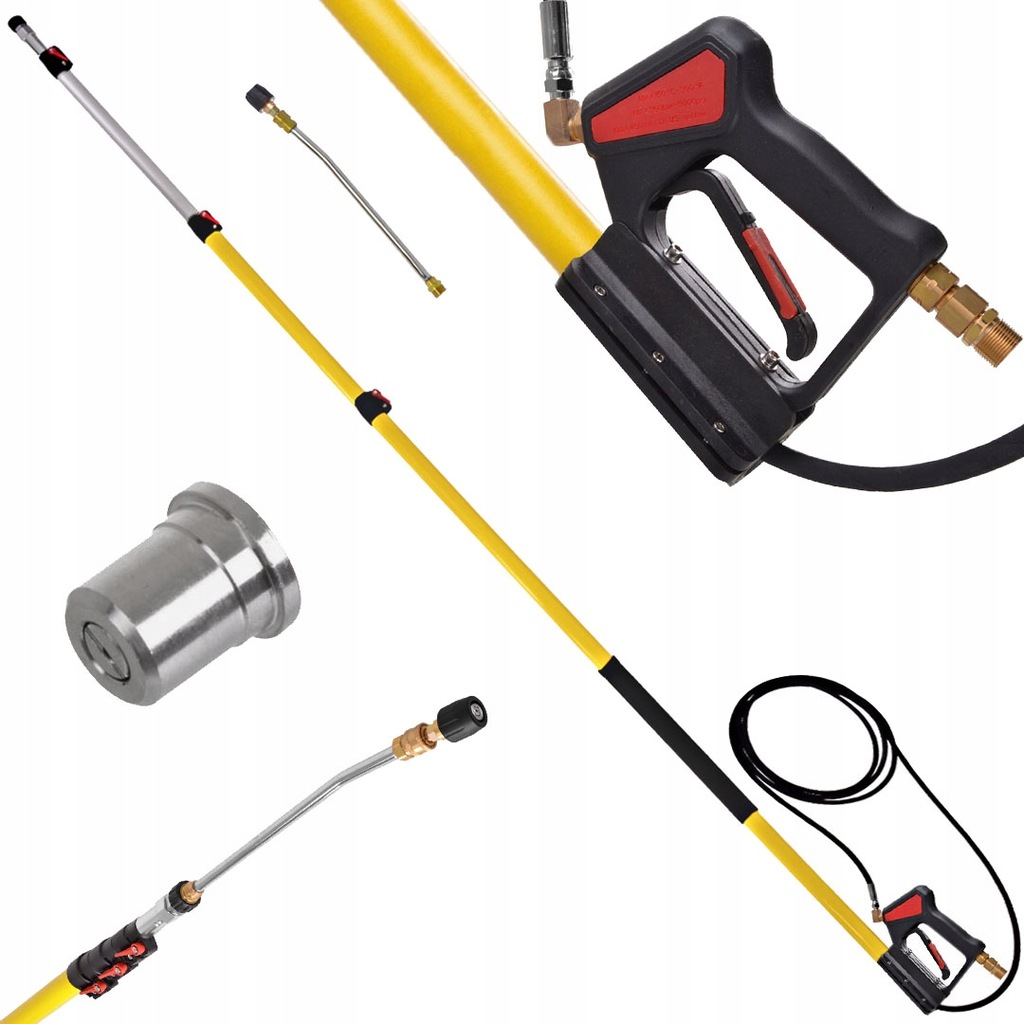DŁUGA Lanca TELESKOPOWA 7,4m + DYSZA do myjki KARCHER HD HDS, Kranzle M22 - 16671084859 ...