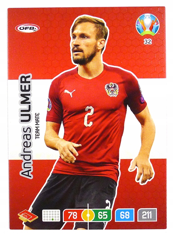 PANINI UEFA EURO 2020 karta AUT 32 Ulmer - 9101119354 - oficjalne ...
